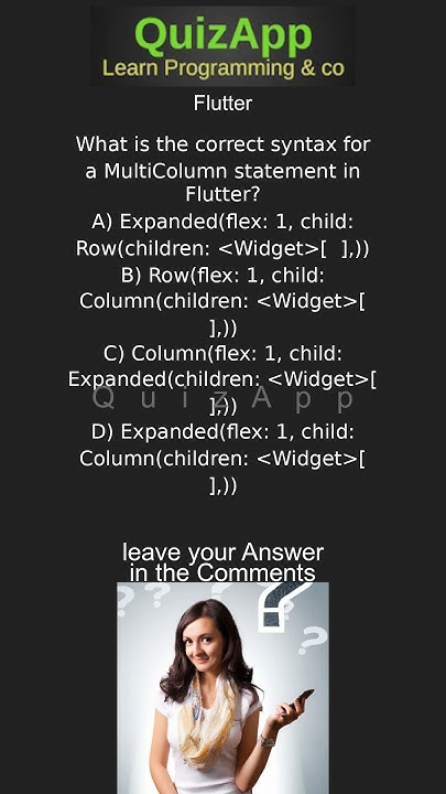 Flutter What is the correct syntax for a MultiColumn statement in Flutter - YouTube
