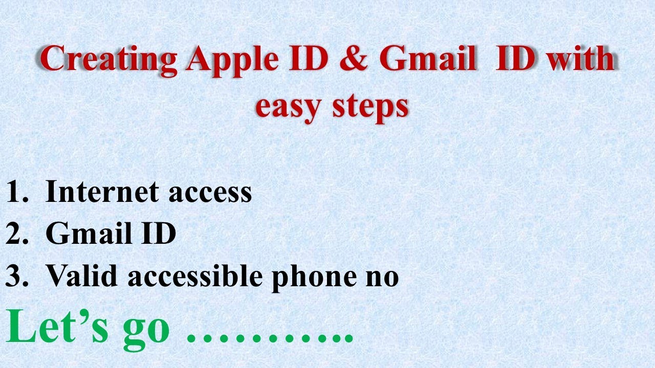how to create apple ID and Gmail ID easy steps - YouTube