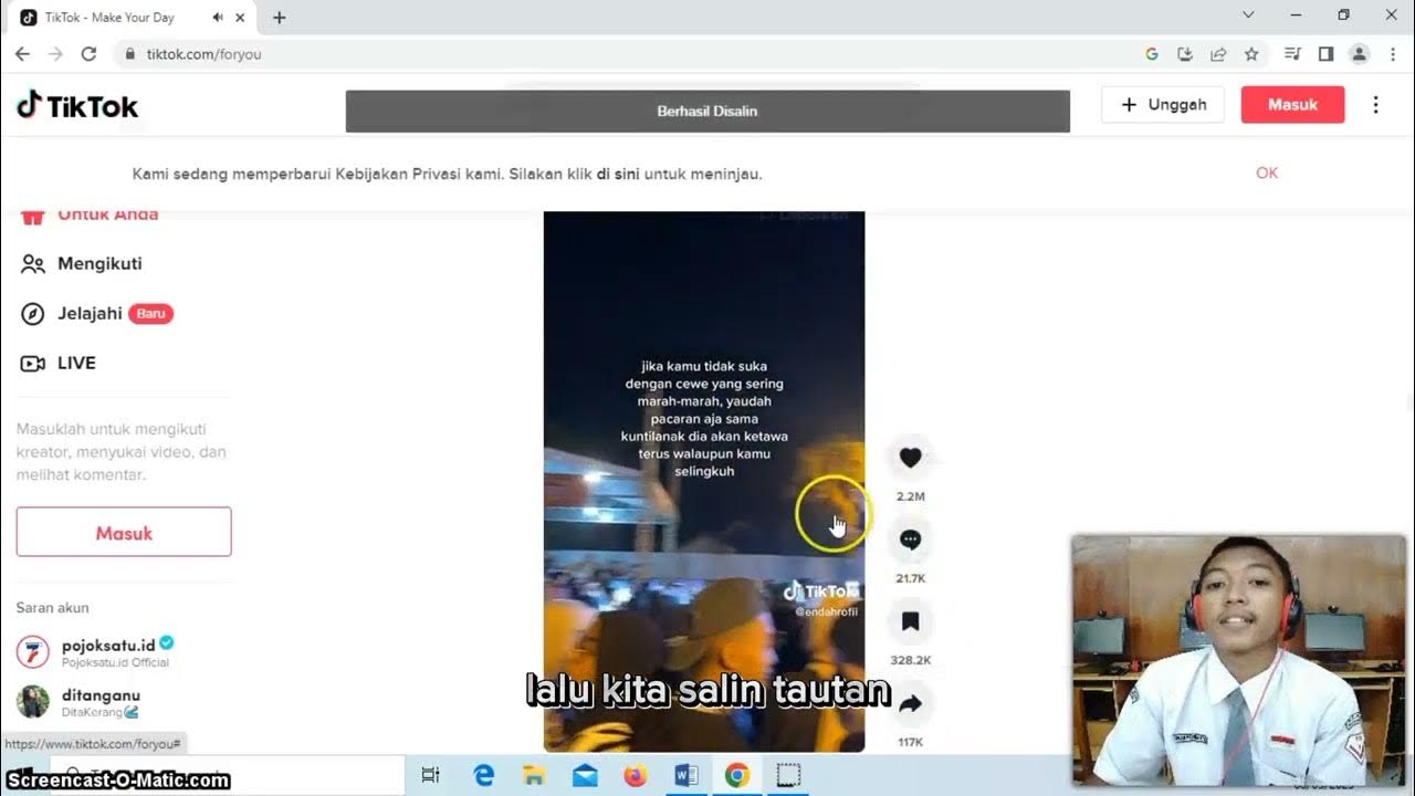 TUGAS INFORMATIKA"tutorial tentang mendownload video tiktok tanpa menggunakan watermark" - YouTube
