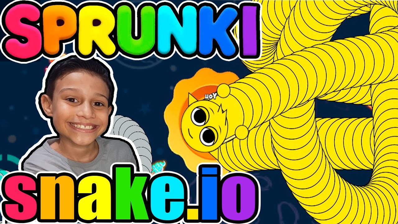 FIQUEI ENORME EM SPRUNKI SNAKE.IO - QUASE NÃO COUBE NA TELA ! - YouTube