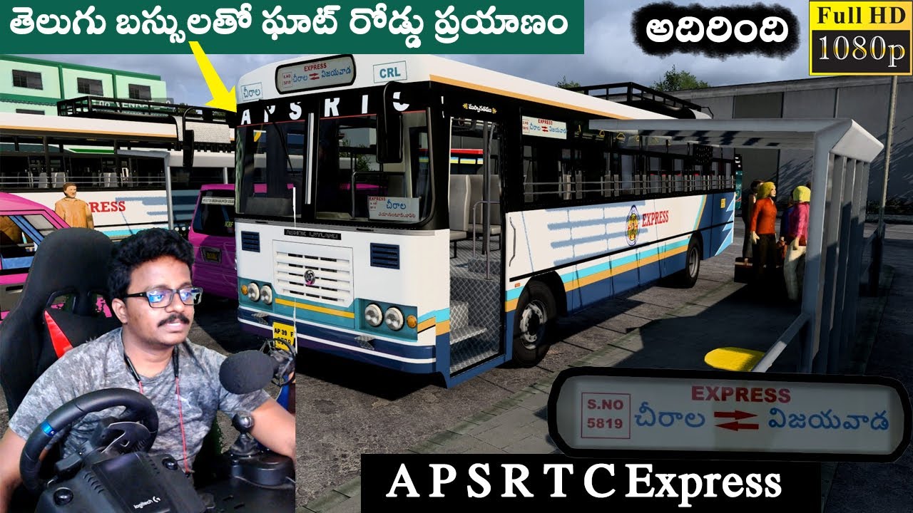 APSRTC Express Bus Chirala to Vijayawada Ghat Roads ETS2 with Logitech ...