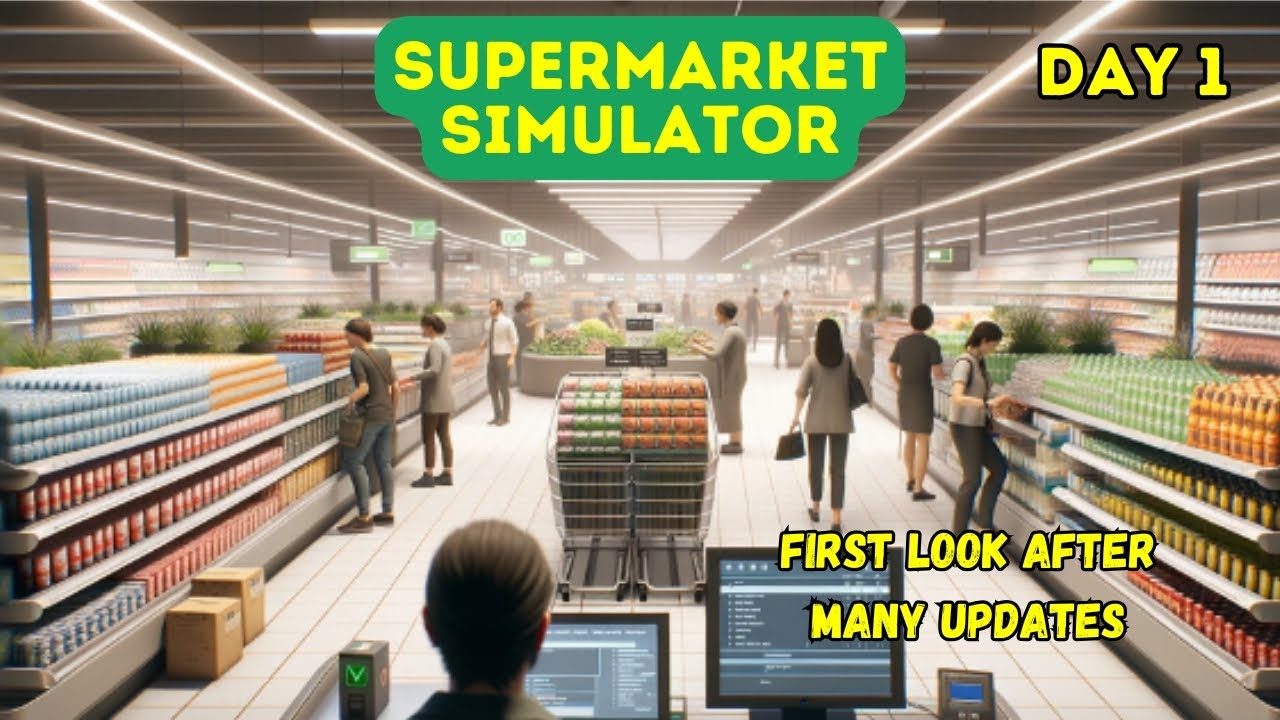 Day One Fresh Start After Many Updates | Supermarket Simulator | 01 ...