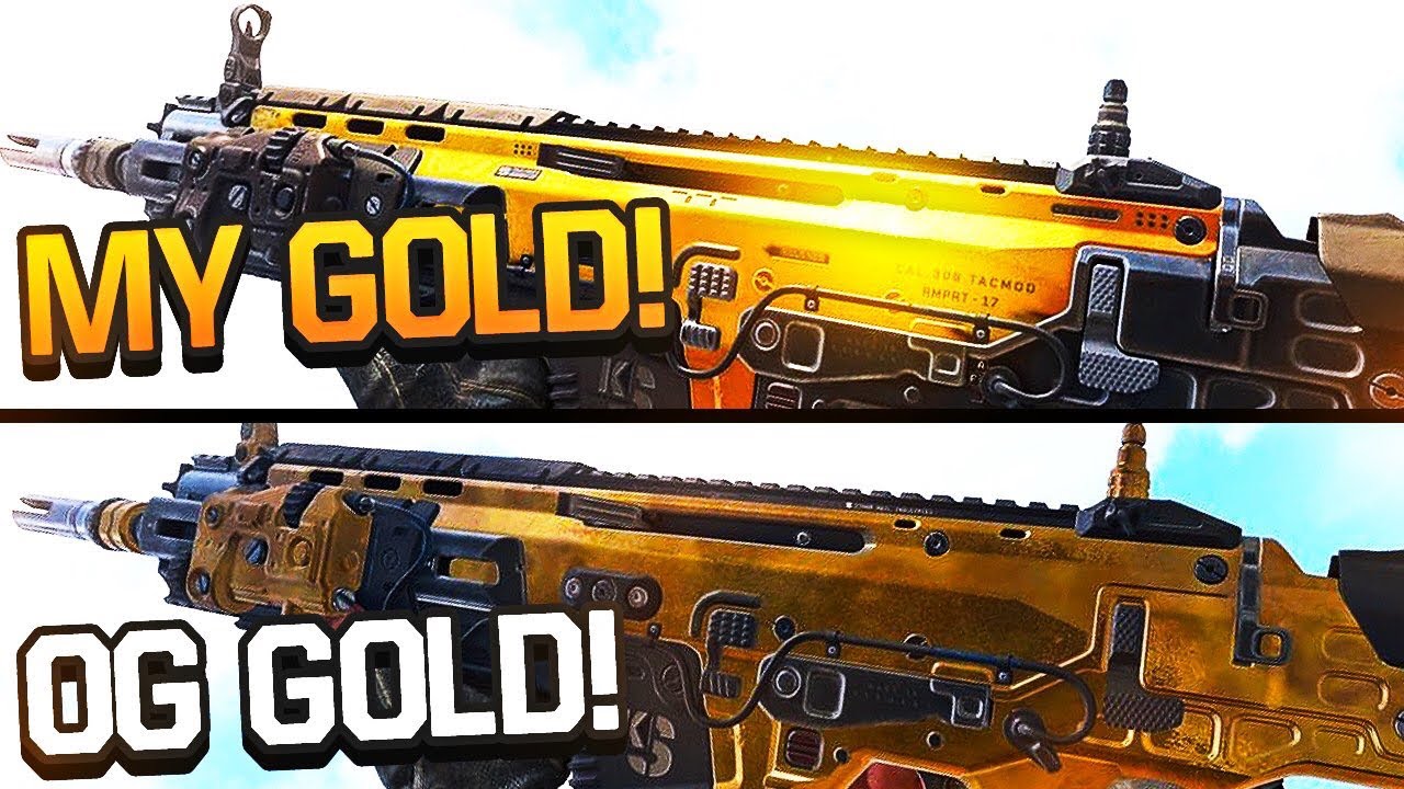 How To Make THE PERFECT GOLD CAMO In Black Ops 4! This GOLD Paintjob Is ...