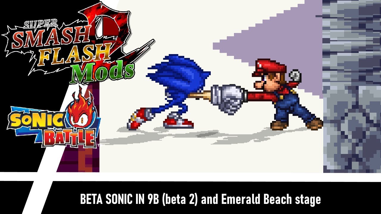 SSF2 Mod Showcasing-Beta Sonic in 9b (W.I.P 2) and Emerald Beach (beta ...