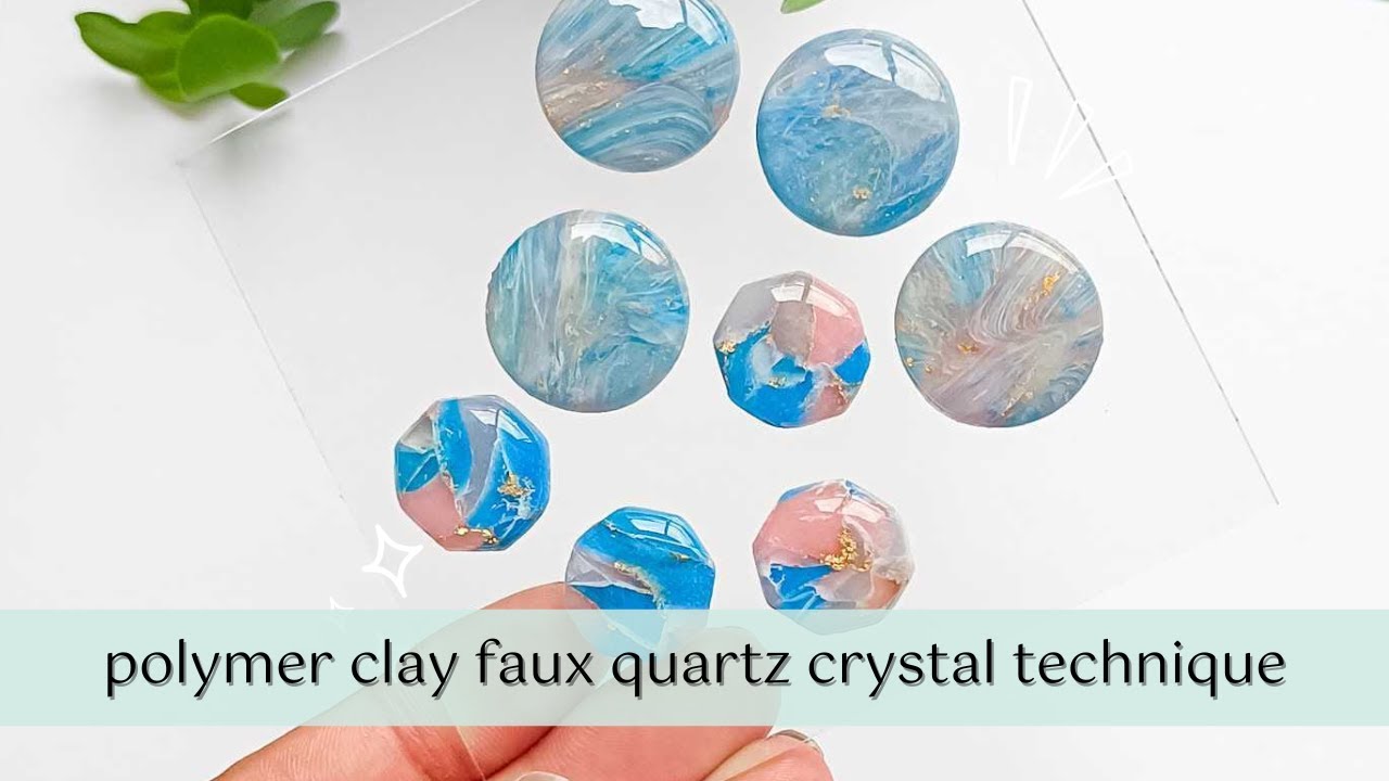 Polymer Clay Faux Quartz Earrings | DIY Translucent Faux Stone Veins ...