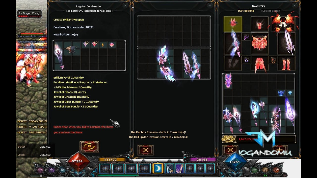 CustomMix - Mastery Weapons Manticore & Brilliant - MuOnline Season 6 ...