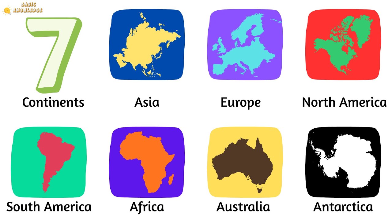 Learn 7 Continents for Kids | Continents Names for Toddlers & Preschool ...