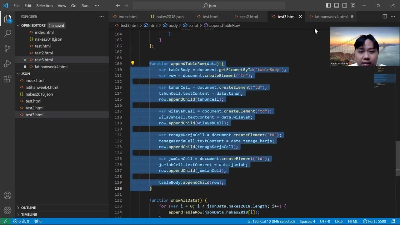 Cara Menampilkan Data JSON dengan Visual Studio Code [Pemula] - YouTube