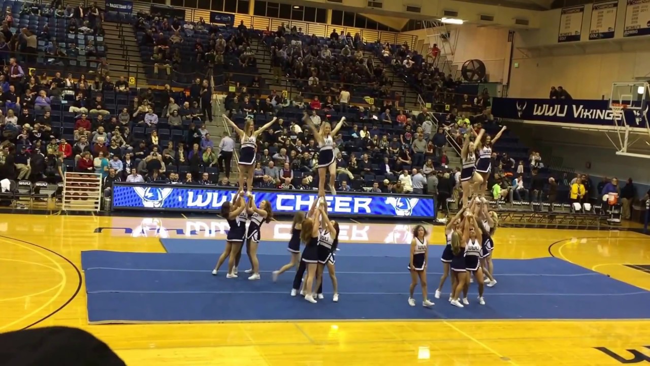 WWU Cheer performance at WWU vs. CWU men's basketball game. February 12 ...