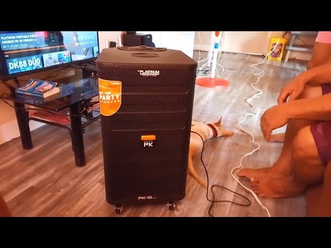 The Platinum Karaoke PK-10 Version 1.4 Built-in Karaoke Trolley Speaker ...