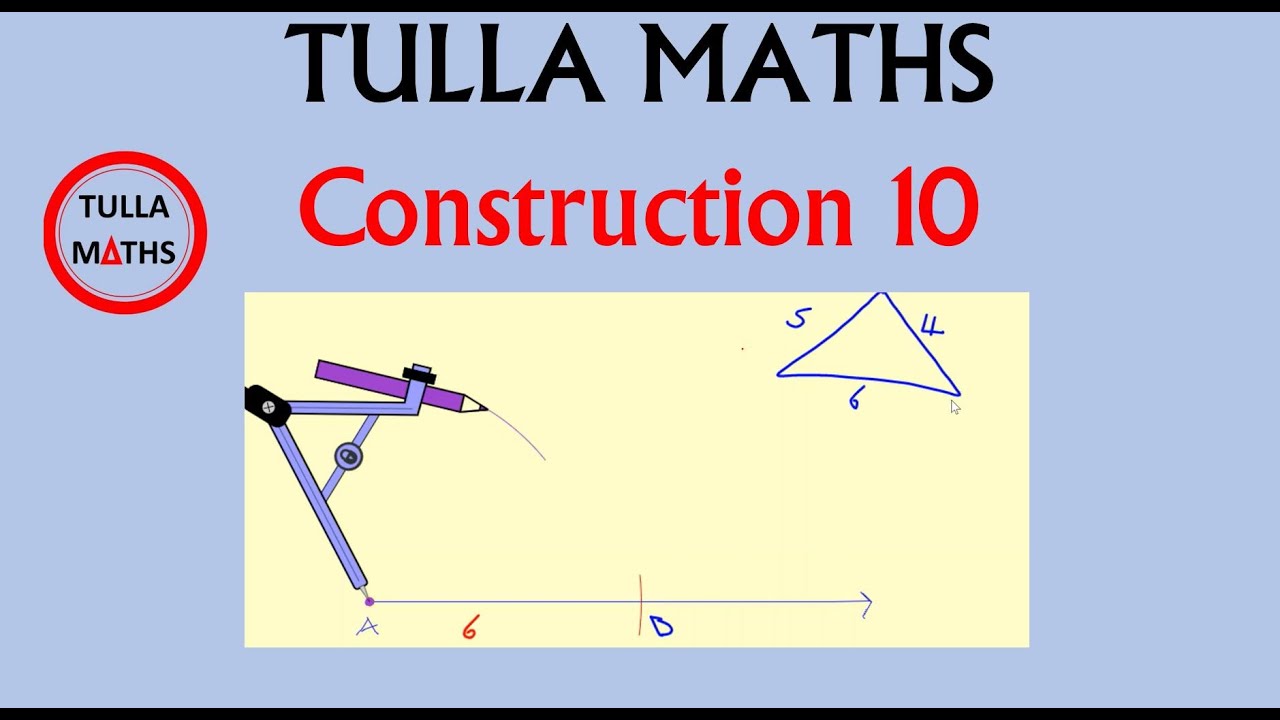 Construction 10. Triangle, given lengths of three sides - YouTube