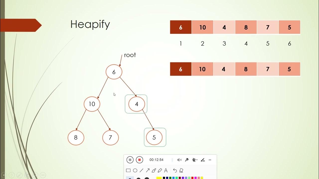Heap Sort Algorithm - شرح الهيب سورت - YouTube