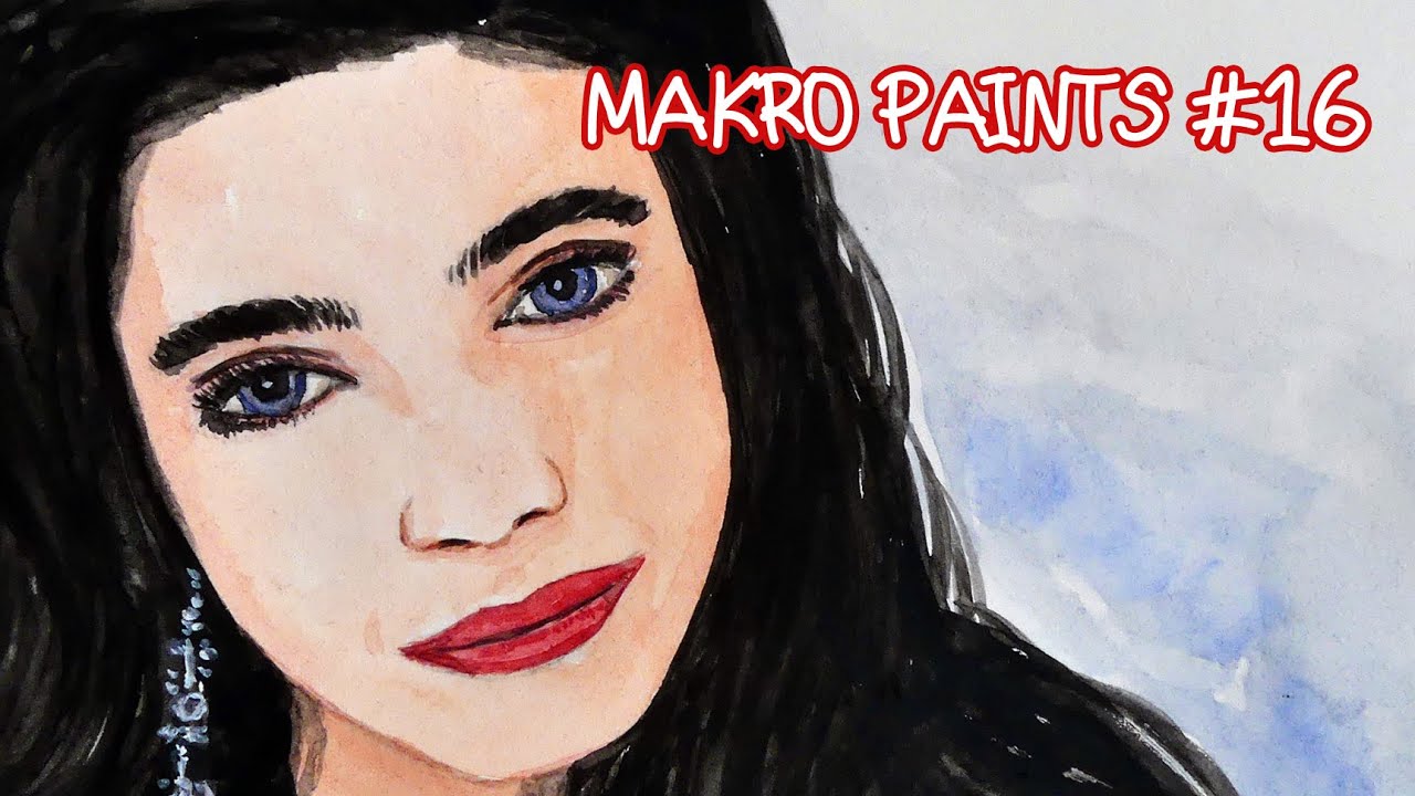 Jennifer Connelly speed painting | watercolor portrait | drawing - YouTube