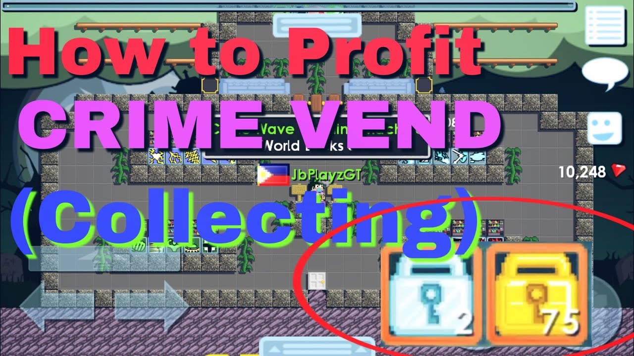 Growtopia | HOW TO PROFIT ~ CRIME VEND (Collecting) - YouTube