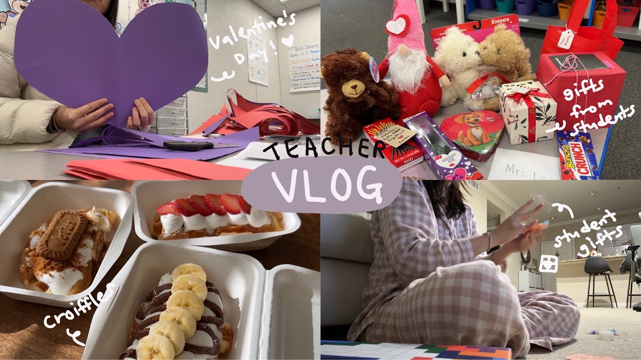 Teacher VLOG: Valentine's Day Activities, Student Gifts 🧸 | 미국 초등교사 브이 ...