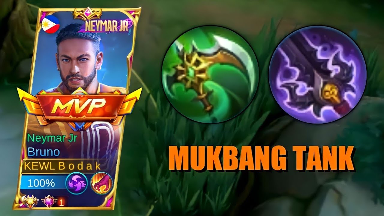 MLBB BRUNO MUKBANG TANK | BRUNO BEST BUILD AND EMBLEM - MLBB - YouTube