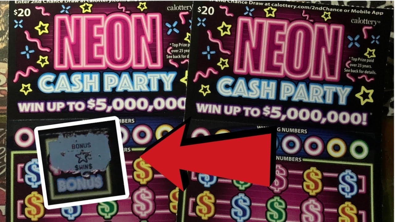 CA LOTTERY 💥 BONUS FOR THE WIN 💥 NEON CASH PARTY #calotteryscratchers ...