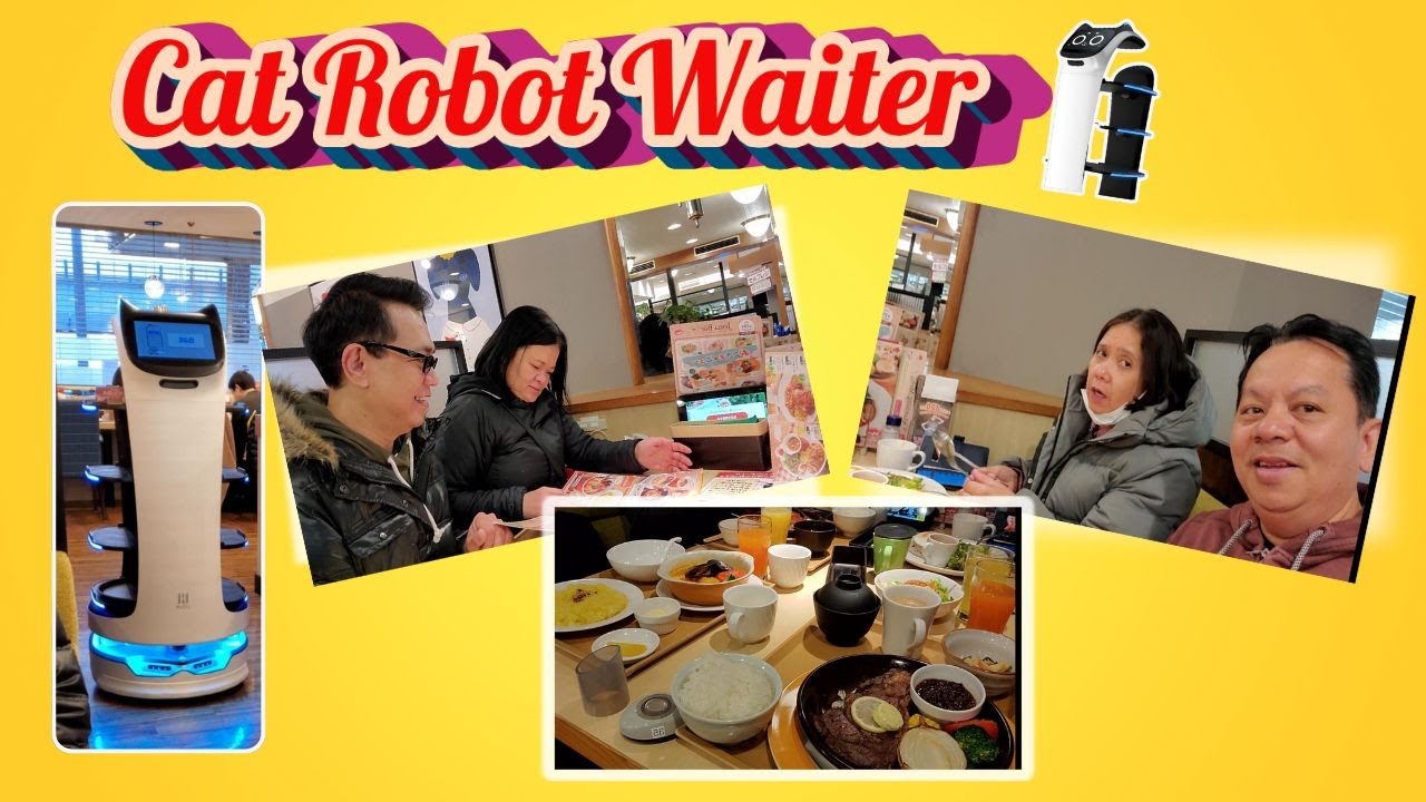 CAT ROBOT WAITER || YOKOHAMA JAPAN - YouTube