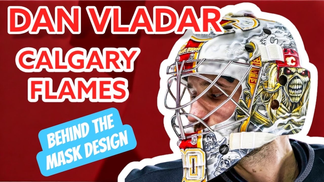 Dan Vladar Iron Maiden Calgary Flames goalie Mask Explained - YouTube