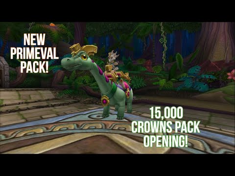 Wizard101 - 15,000 Crowns Primeval Hoard Pack Opening and Review - YouTube