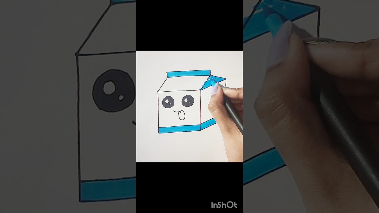 HOW TO DRAW MILK PACKET ️ 🥛// MILK DRAWING ️ // EASY DRAWING 😊 # ...