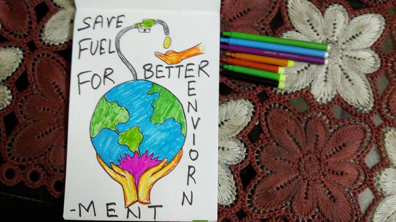🔴LIVE STREAM - SAVE FUEL FOR BETTER ENVIRONMENT... Easy To Draw. - YouTube