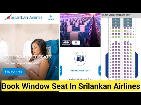 Sir lankan airlines seat selection process || how to book window seat ...