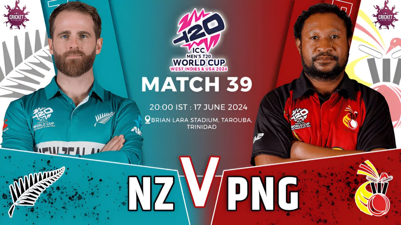 New Zealand vs Papua New Guinea || ICC Men's T20 World Cup 2024 ...