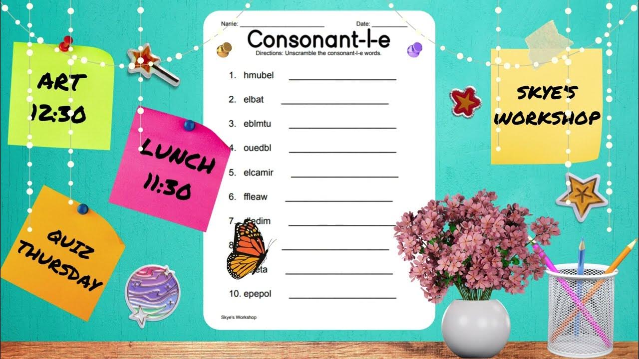 #BacktoSchool Unscramble the Consonant-l-e Words Activity Worksheet Fun ...