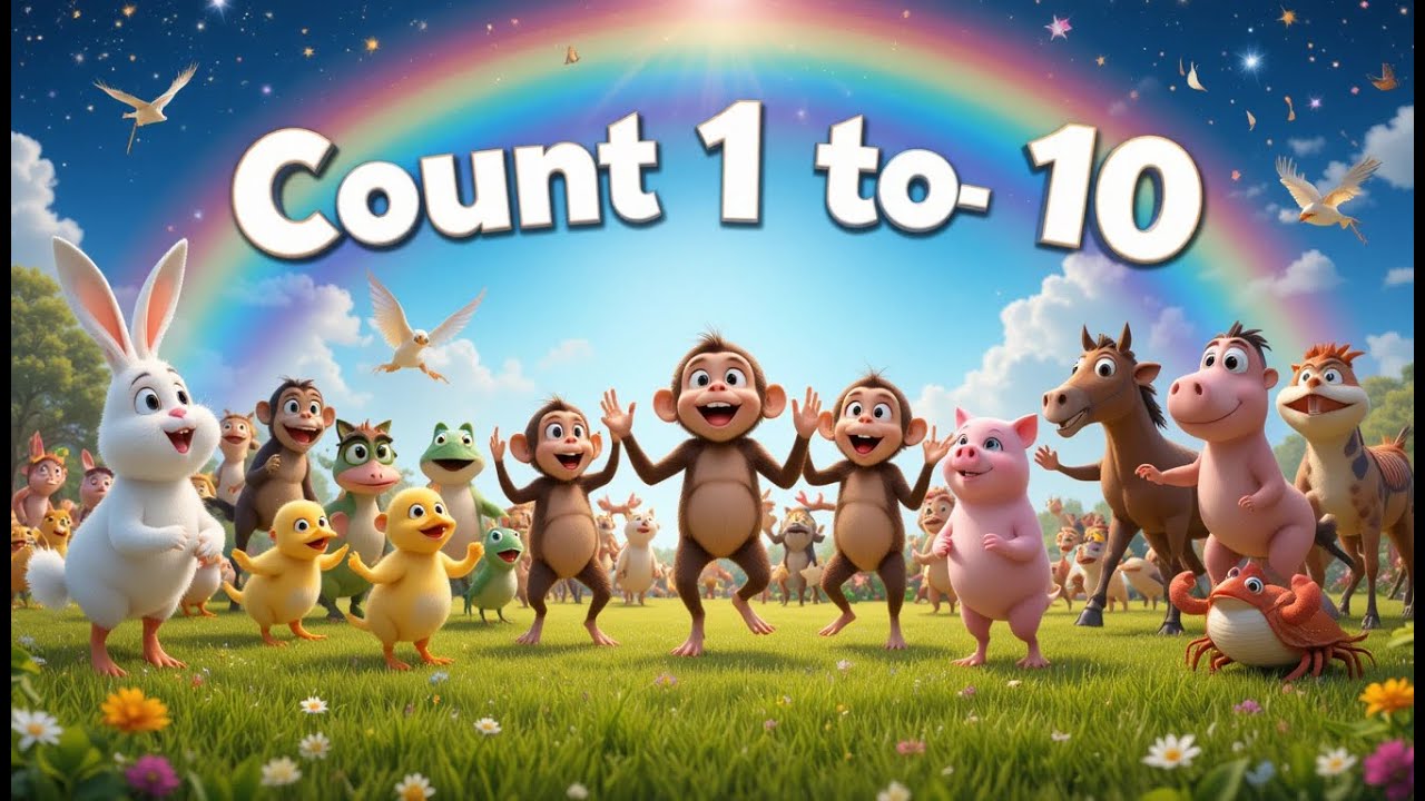 🎵 Counting Critters 🐾 | Learn Numbers with Animal Sounds | 3D Animated ...