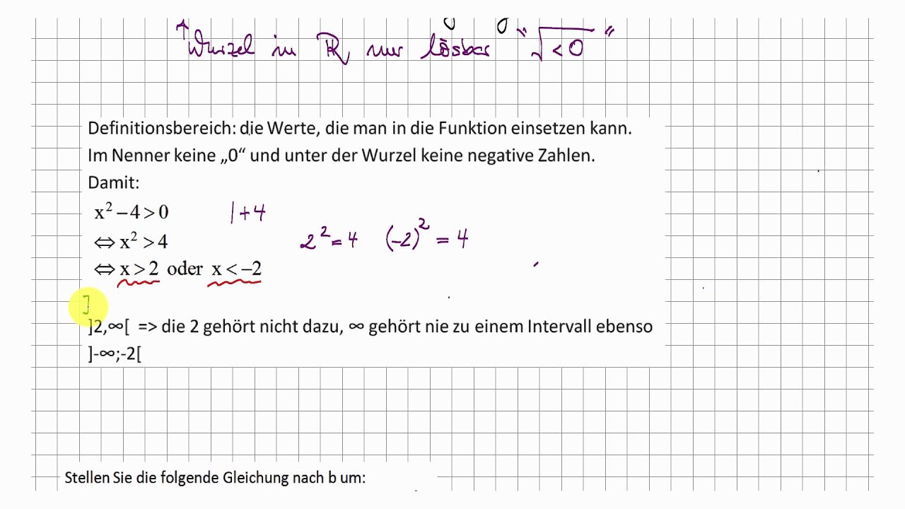 Fit in Mathe - 1. Definitions- und Wertebereich - YouTube