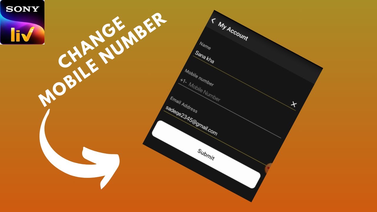 how to change mobile number in sony liv - YouTube