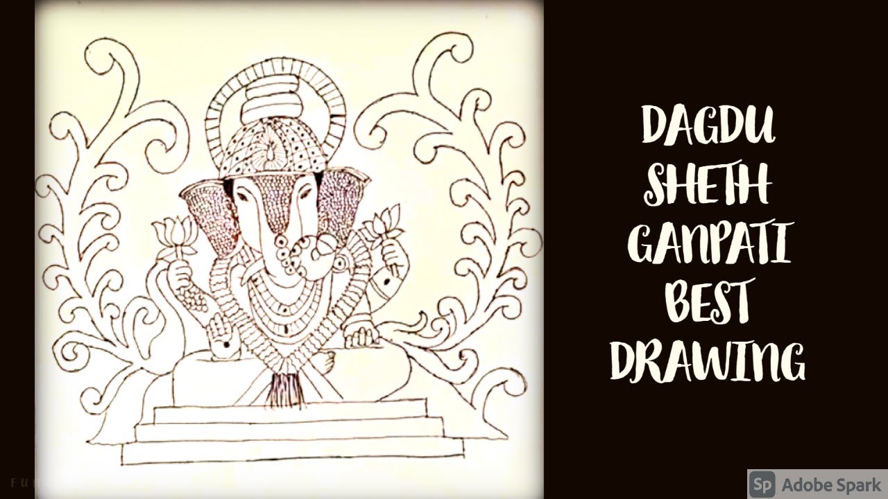 #fun2draw DAGDU SHETH GANPATI EASY DRAWING(GANESH CHATURTHI SPECIAL ...