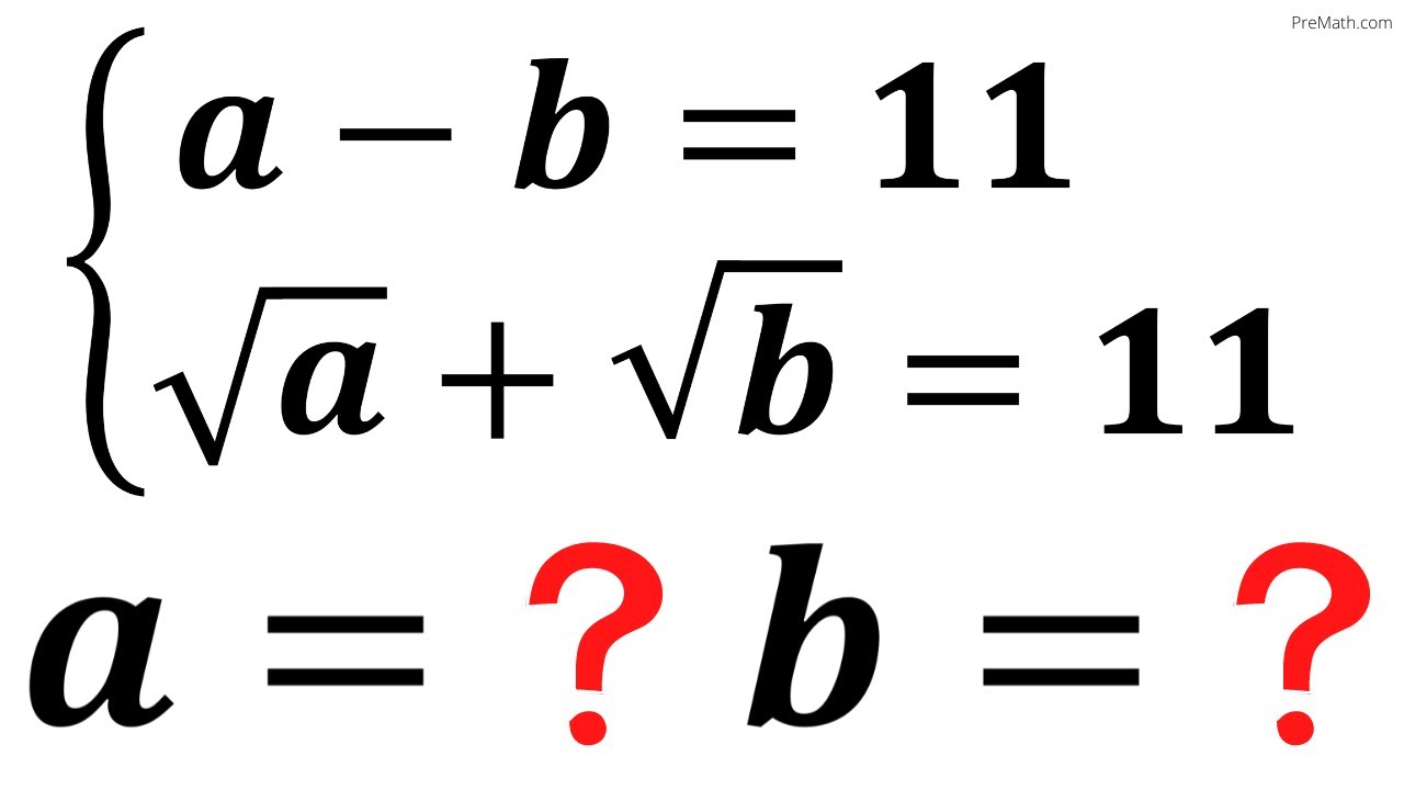 Olympiad Mathematics | Learn how to solve the system for a and b ...