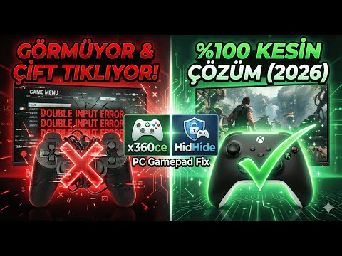 PC Gamepad Görmeme ve Çift Tıklama Sorununa Kesin Çözüm! (2026) | x360ce & HidHide