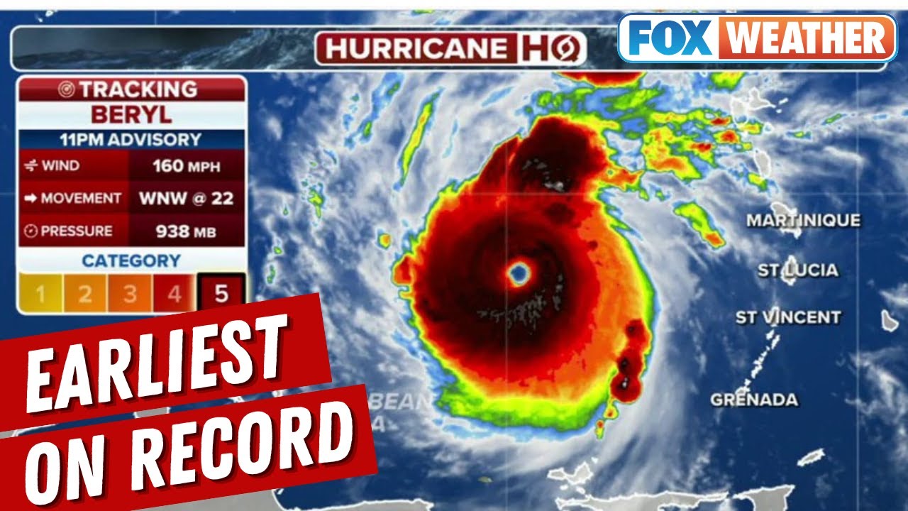 Hurricane Beryl Strengthens To 'Extremely Dangerous' Category 5 ...