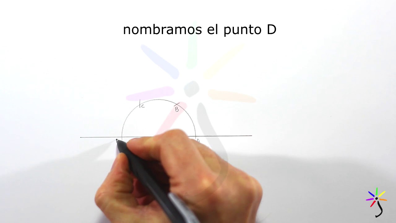 Trazado de un ángulo de 150 grados con el compás - YouTube