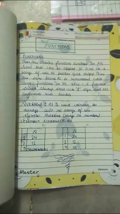 computer project file of Ms excel for10 class - YouTube