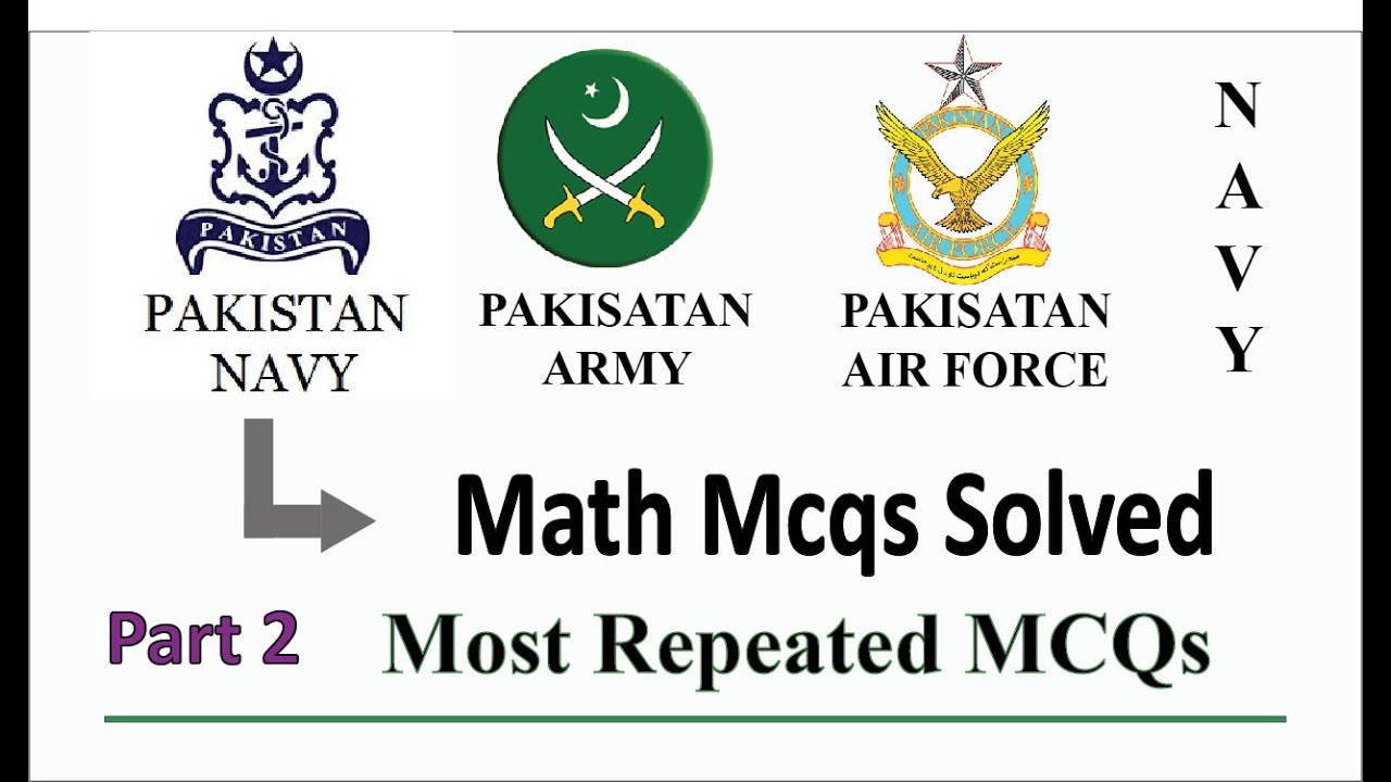 Join Pak Navy | Math MCQs Test Preparation | Part 2 | Pak Navy Civilian ...