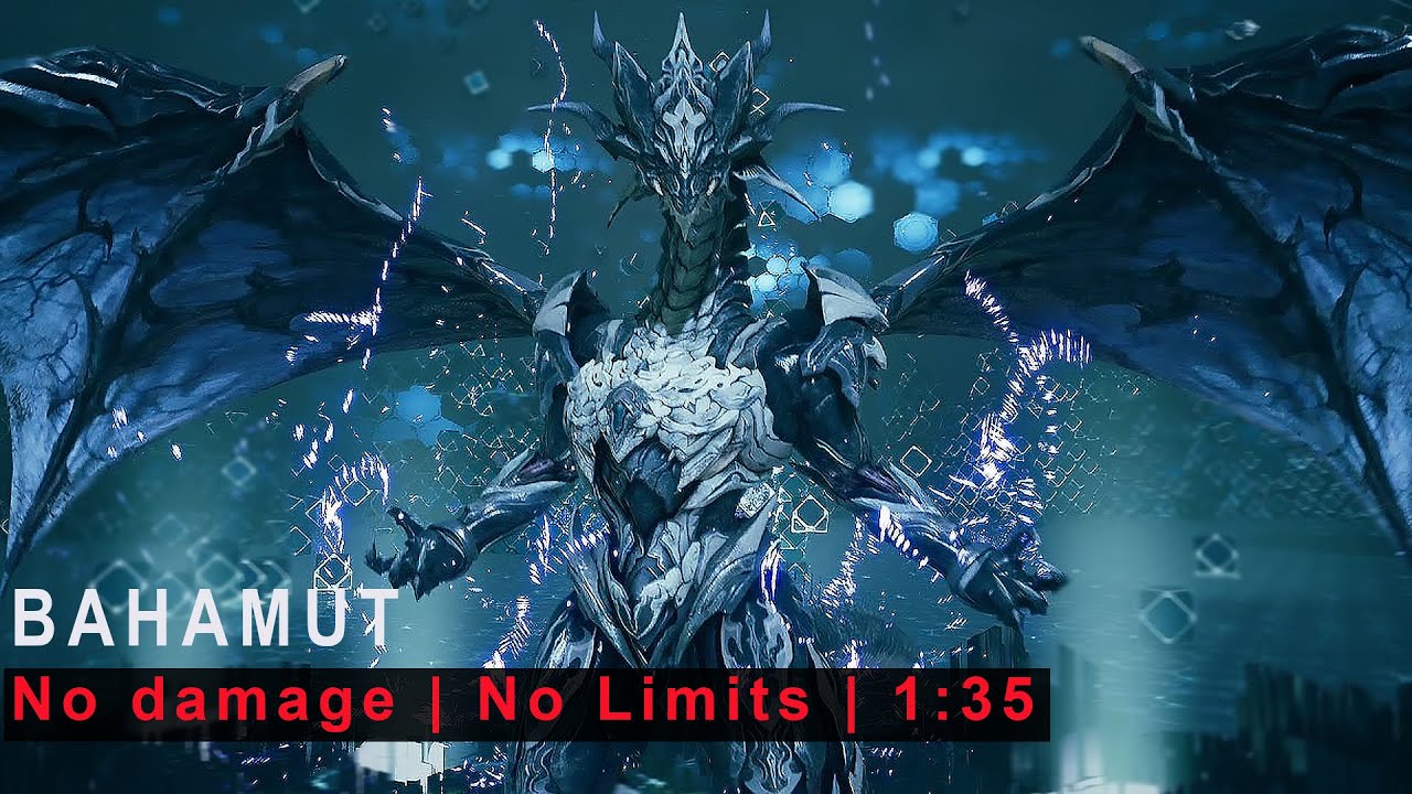 FINAL FANTASY 7 Remake - Bahamut Summon Battle [No Damage & Limits | 1: ...
