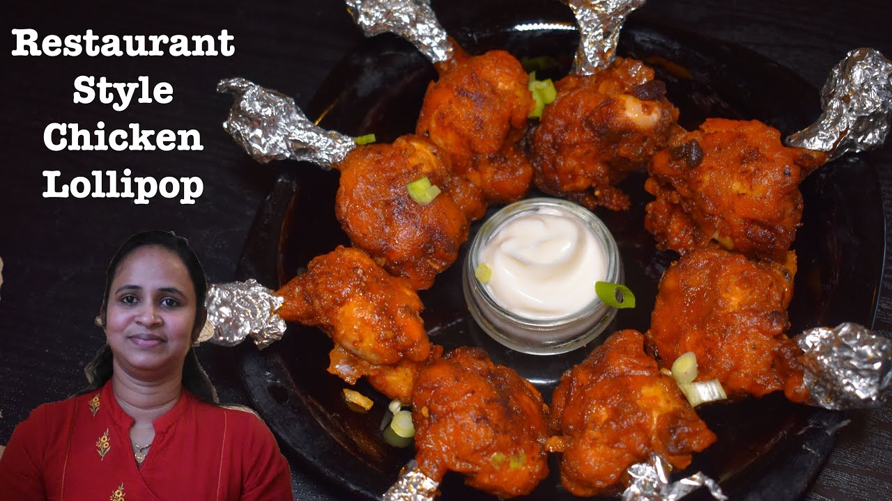 Restaurant Style Chicken Lollipop with English Subtitles |How to make ...