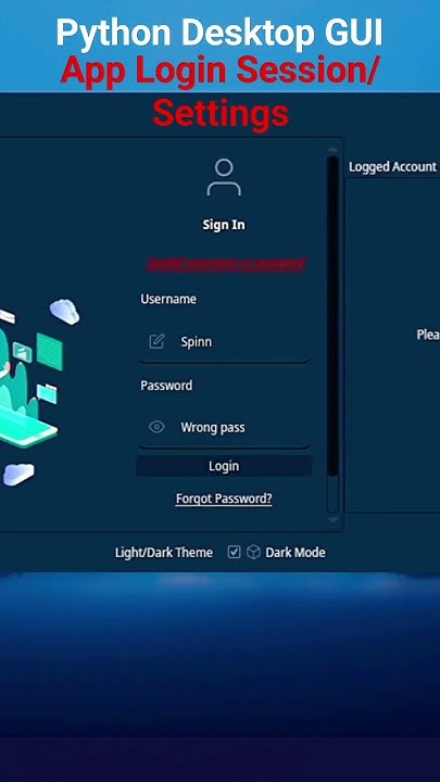 Qt GUI App Setting Login and Setting Sessions - YouTube