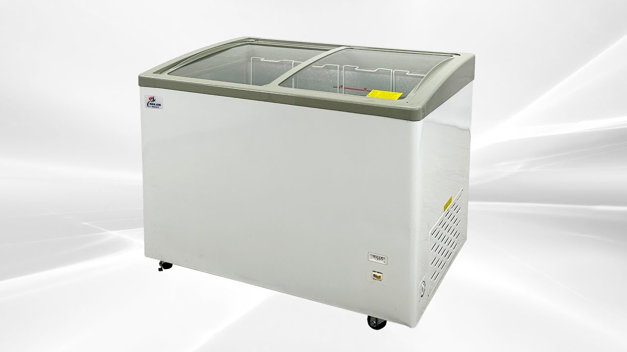 Coldline Curved Glass Top Display Ice Cream Freezer with LED and 5 ...