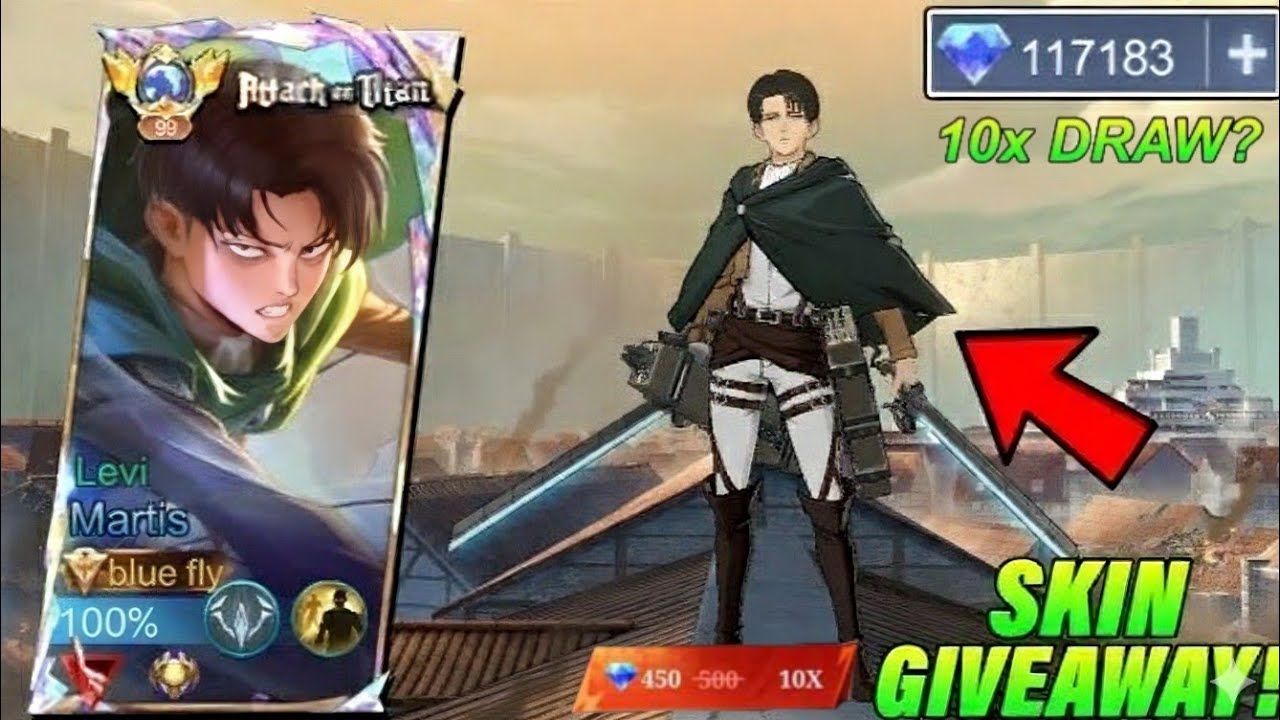 MARTIS ATTACK ON TITAN SKIN LEVI IS FINALLY BACK!! 😱 | DIAMOND SPENT ...