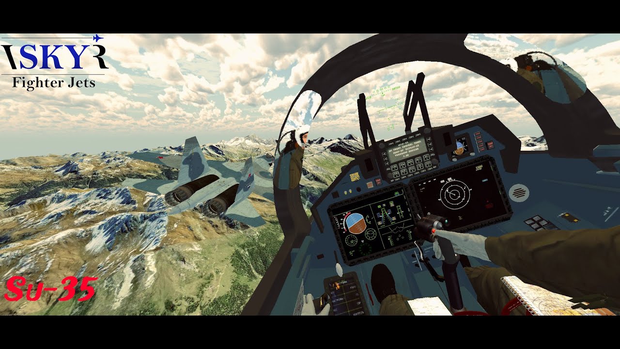 VR Flight with Su-35 in VR SKY Fighter Jets 2024 - YouTube
