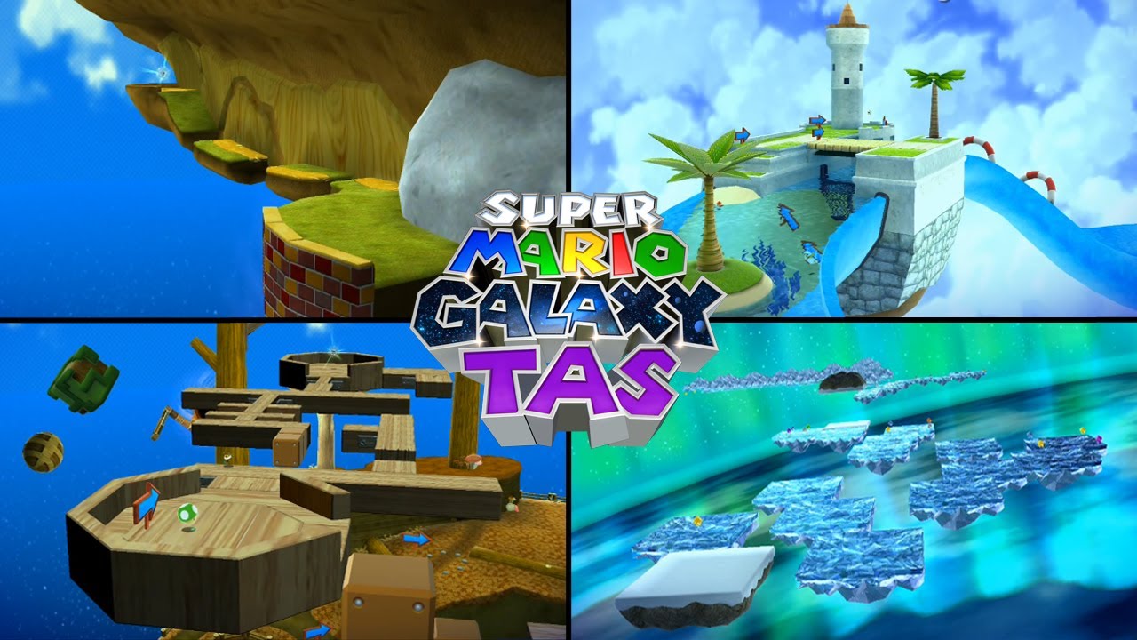 Super Mario Galaxy - All Cosmic Races (TAS) - YouTube