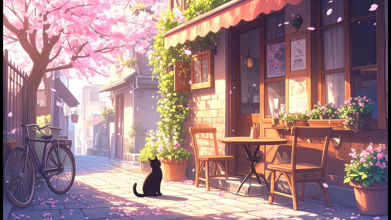 [Spring Healing BGM]Calming Spring Cafe Music: Relaxing Piano & Guitar ...
