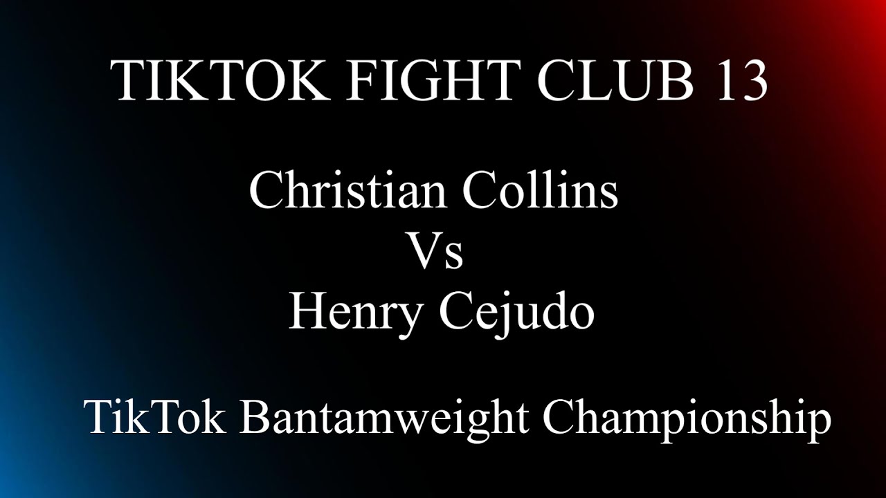 TikTok Fight Club 13: Christian Collins Vs Henry Cejudo| Weigh In - YouTube