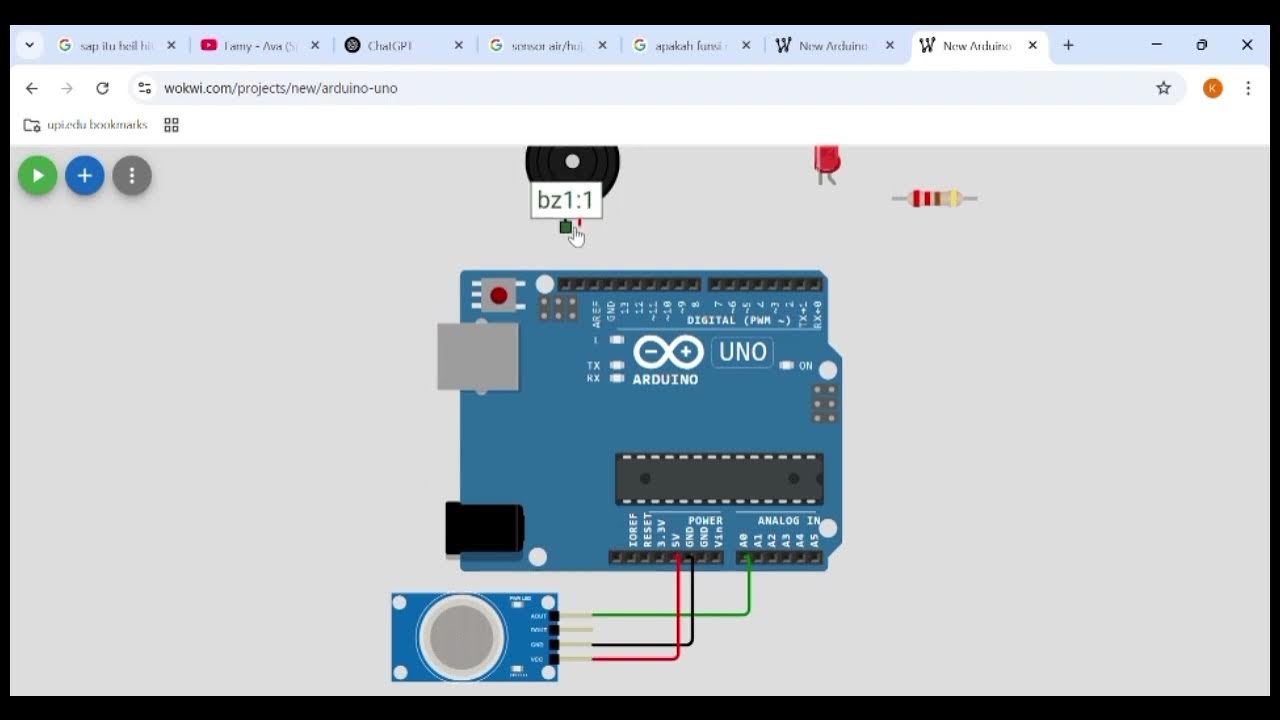 SISTEM ALARM KEBOCORAN GAS SEDERHANA menggunakan Arduino Uno & MQ2 Gas Sensor - YouTube