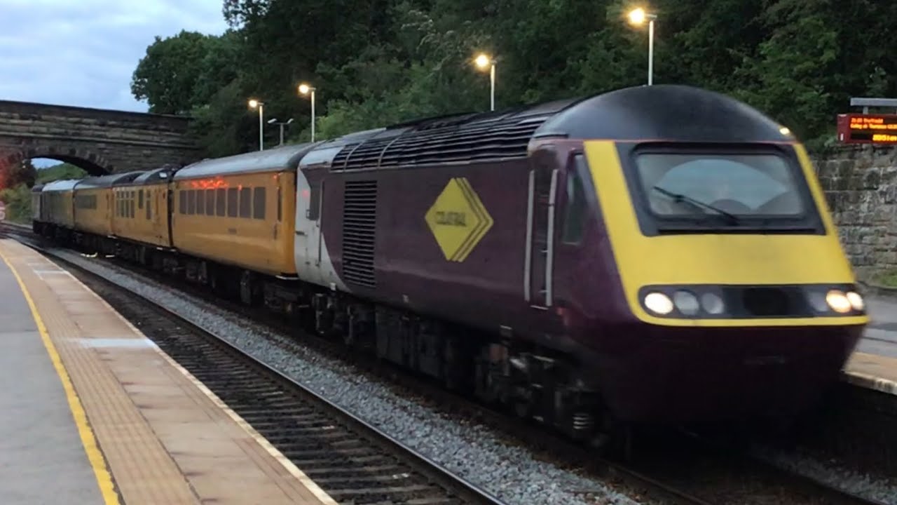 Colas Rail ex EMR purple HST hauls Network rail test train through ...